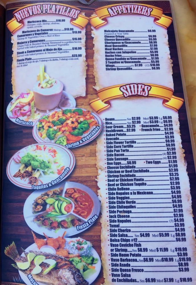 Menu at Taco Giro Mexican Grill restaurant, Sierra Vista