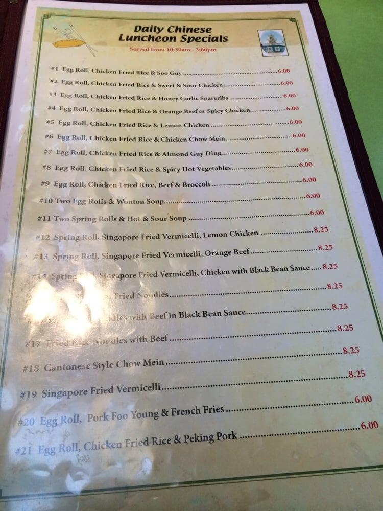 Menu at Chow Family Restaurant, Truro