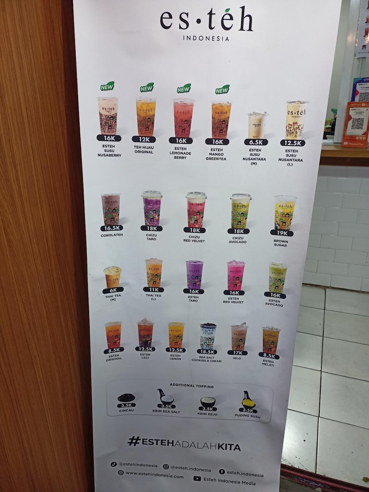 Menu at Es Teh Indonesia Tanah Baru, Depok