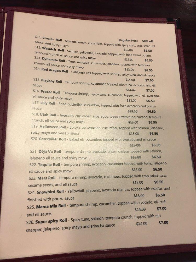 Menu at Golden Ginger restaurant, Clearfield
