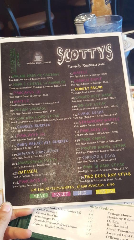 Menu at Scotty's Family Restaurant, Whittier, Whittier Blvd