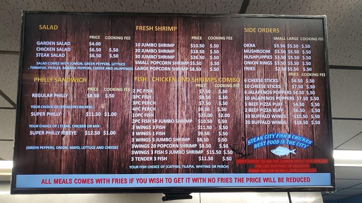 Menu at Muncie Market Fish & Chicken fast food, Muncie
