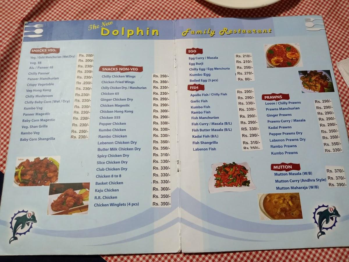 Menu at The New Dolphin's Family Restaurant A.C., Vijayawada