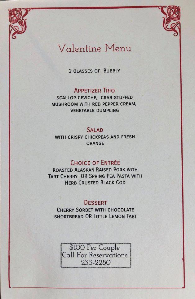 Menu at Two Sisters Bakery, Homer