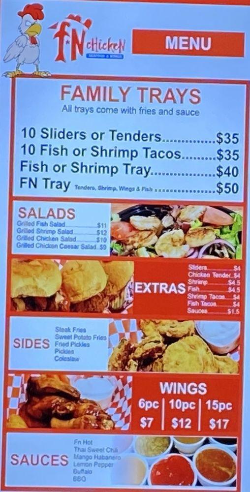 Menu at FN Chicken restaurant, Bakersfield