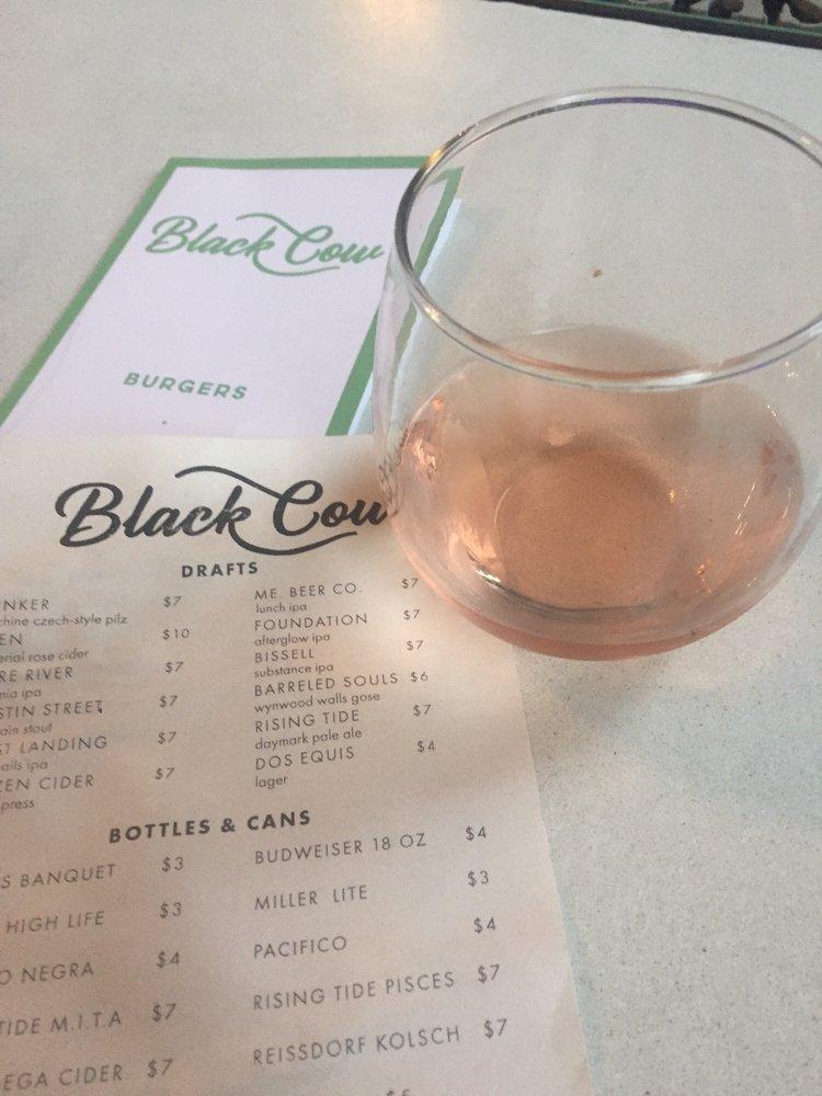 Menu at Black Cow Burgers & Fries pub & bar, Portland