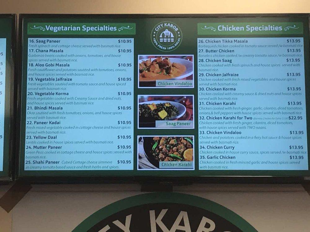 Menu at City Kabob & Curry House -2 (D.C) restaurant, Washington