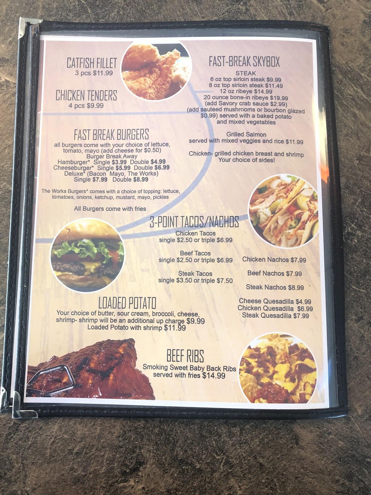 Menu at Fastbreak Cafe, Milwaukee