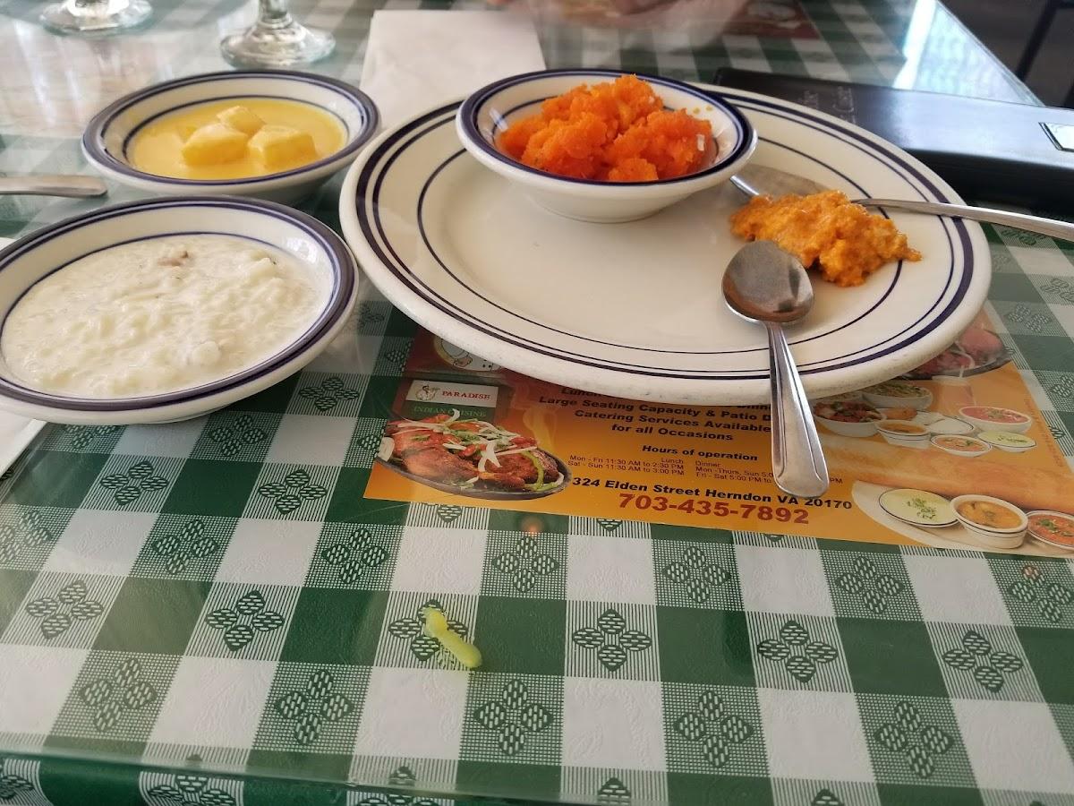 Menu at Paradise Indian Cuisine restaurant, Herndon