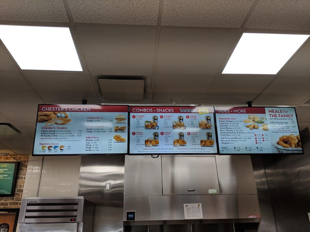 Menu at Chester's Chicken fast food, Jacksonville, 400 Pecan Park Rd