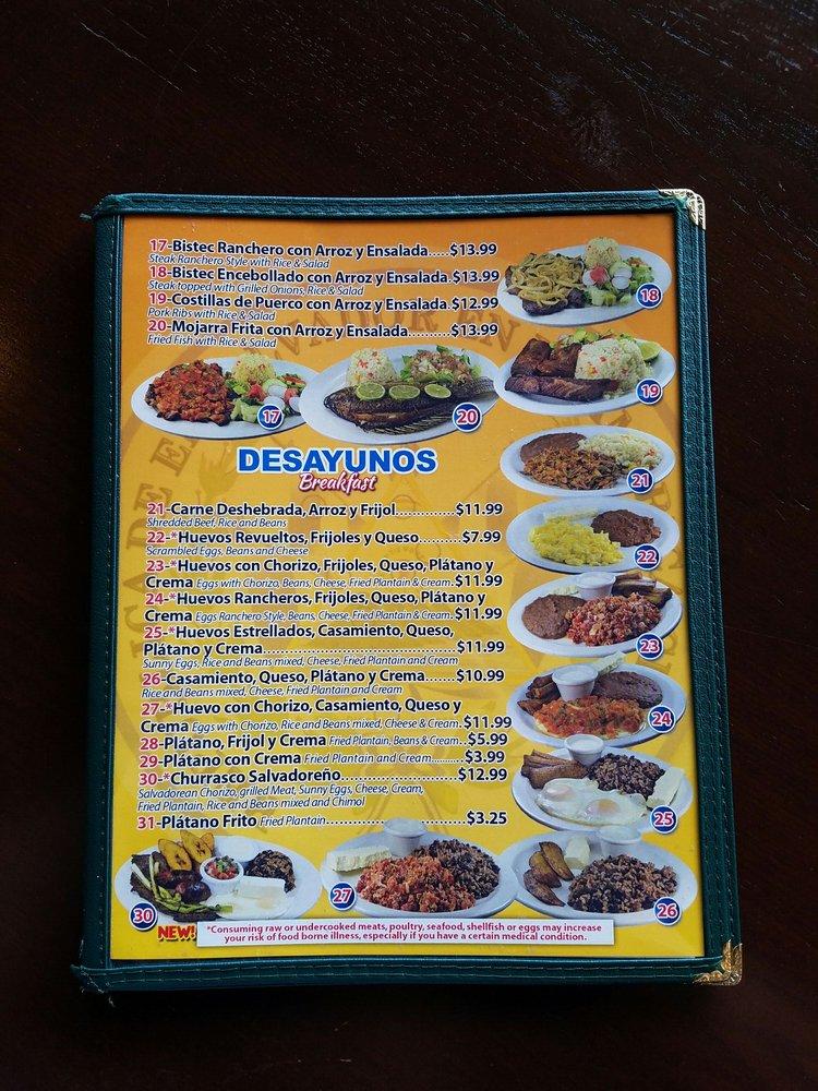 Menu at Cristina's Salvadorean Food restaurant, Avondale, W Indian ...