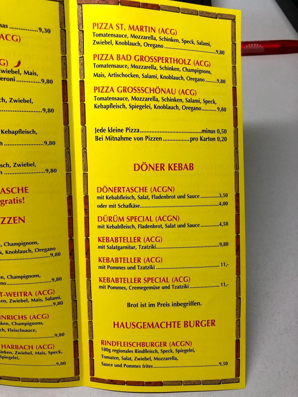 Speisekarte Von Al Capone Pizzeria, Walsrode – IAHPB