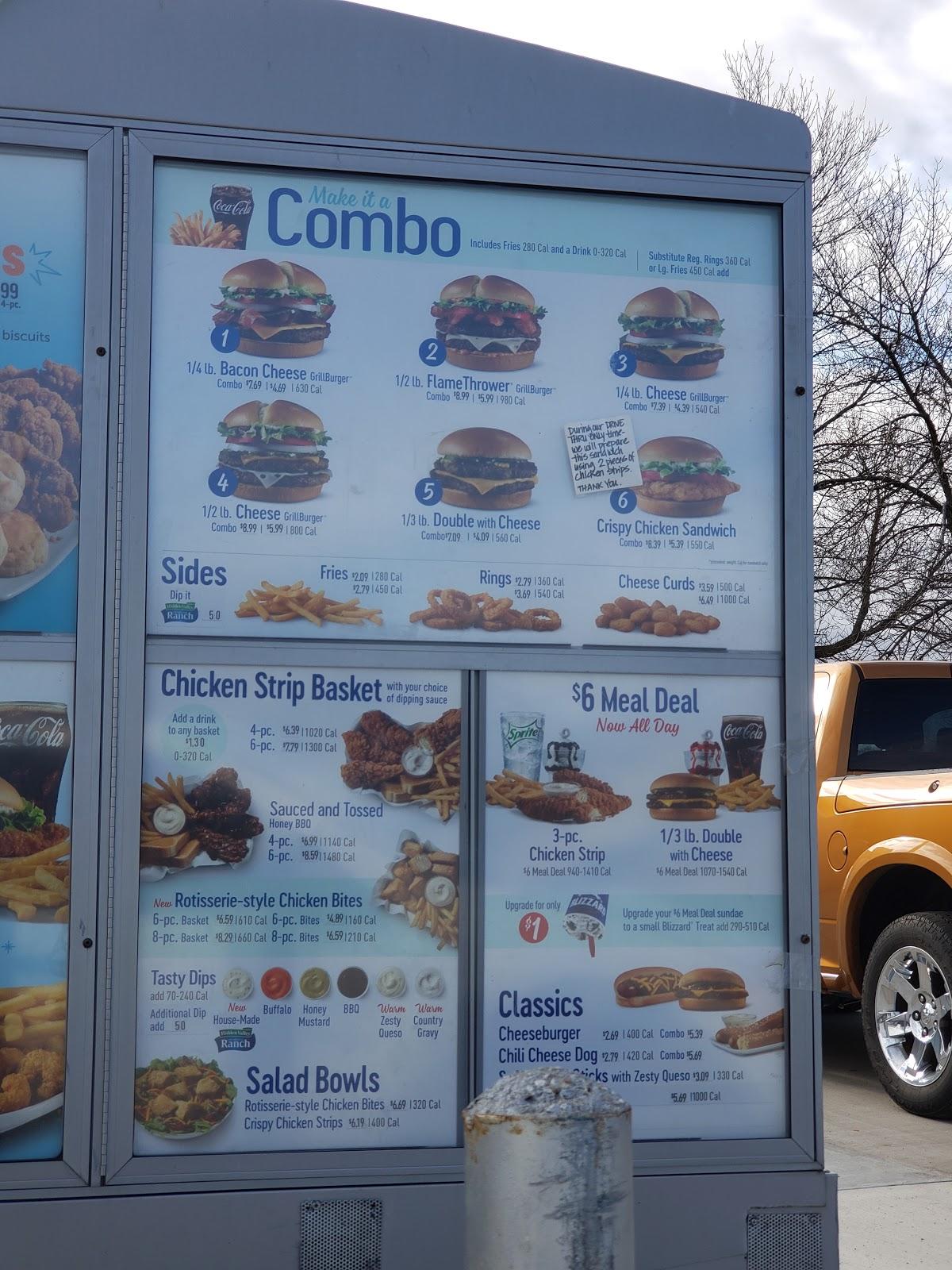 Menu at Dairy Queen fast food, Long Prairie