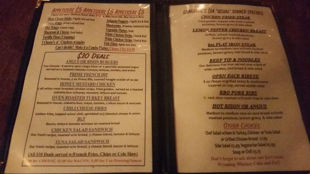 Menu at Occidental Saloon pub & bar, Buffalo