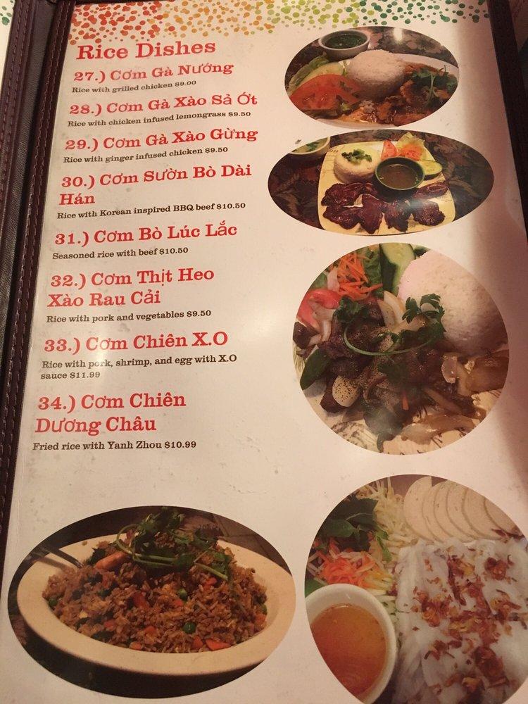 Menu at Que Huong Restaurant, Madison Heights