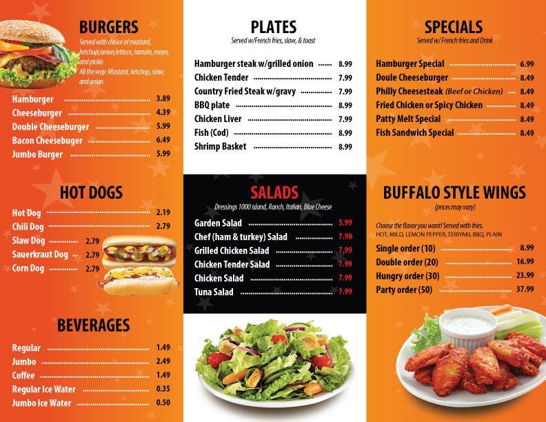Menu at Burger & Shake restaurant, Gainesville, Thompson Bridge Rd
