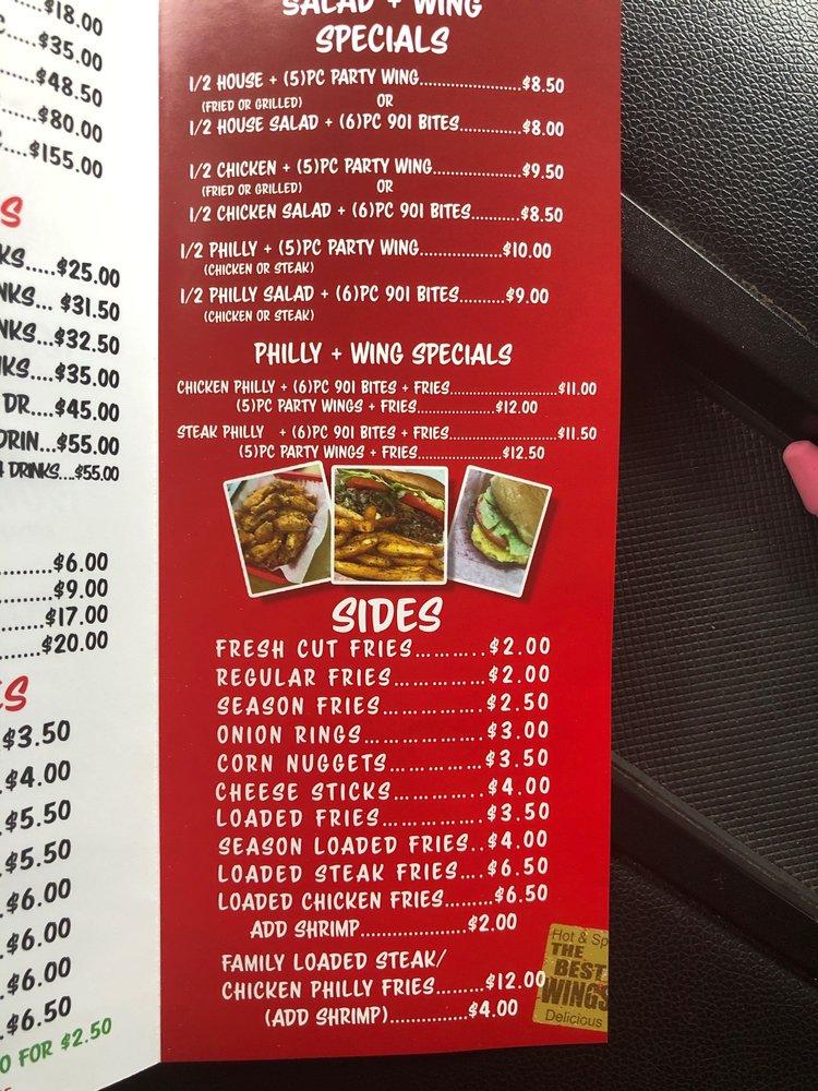 Menu at 901 Wings Cordova restaurant, Memphis, N Germantown Pkwy