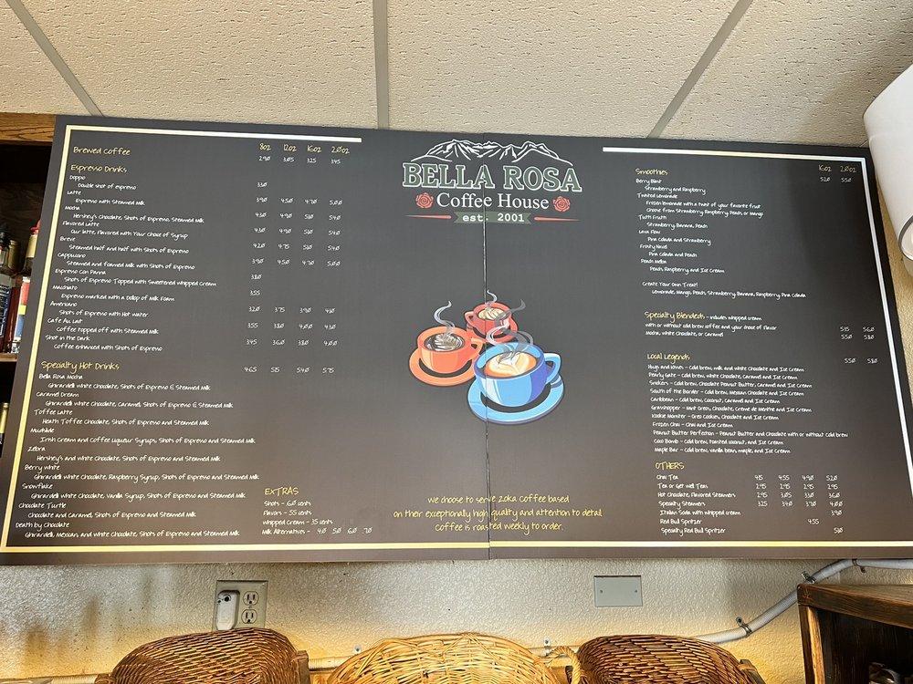 Menu at Bella Rosa Coffee House, Port Angeles