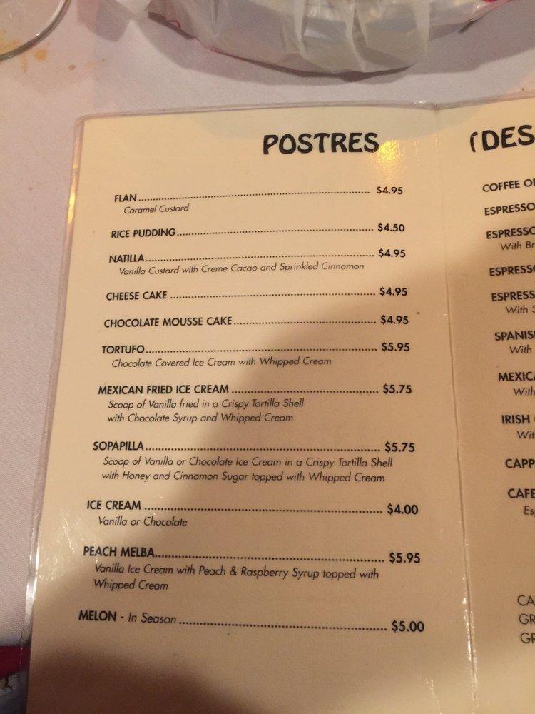 Menu at Casa Luis restaurant, Smithtown