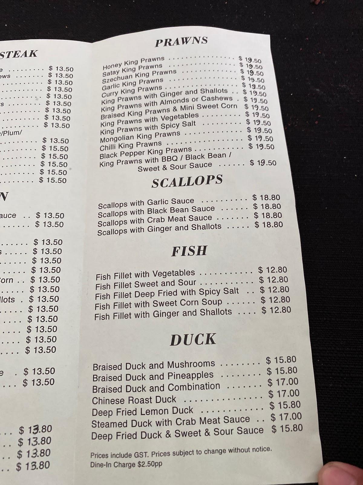 Menu at Mcgraths Hill Chinese Restaurant, McGraths Hill