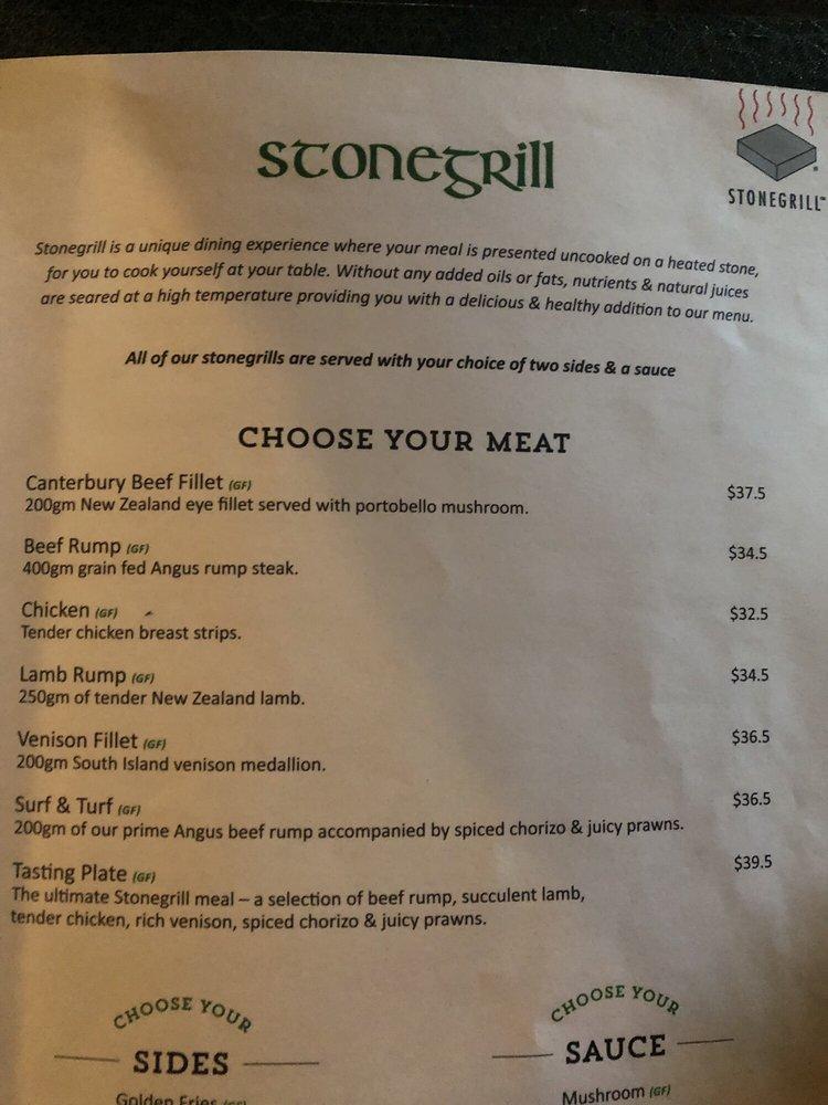 Menu at Pog Mahones Irish Pub & Restaurant, Queenstown