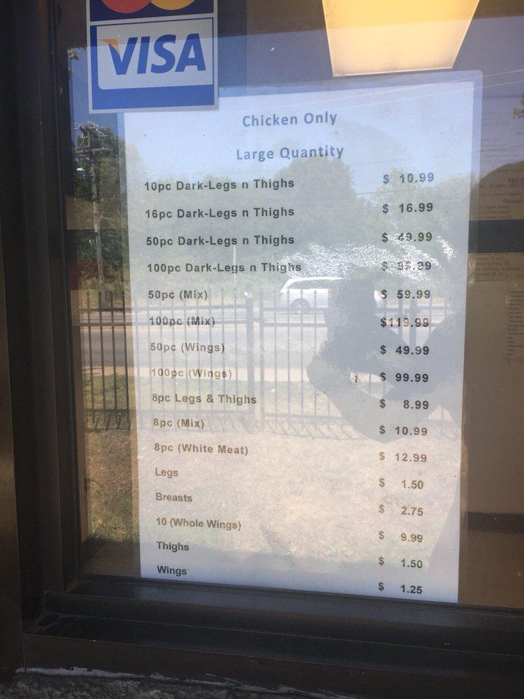 Menu at Mr. Charles Chicken & Fish restaurant, Charlotte