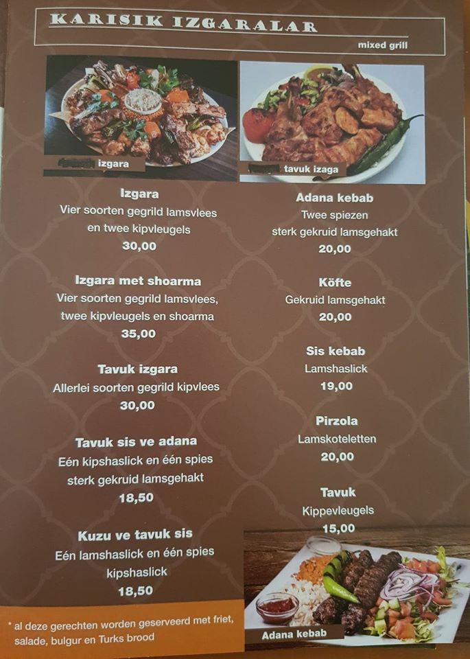Menu at Pizzaria Onur, Budel-Schoot