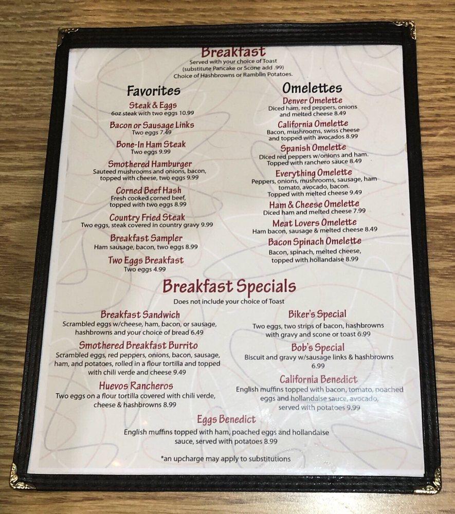 Menu at Ramblin Roads Family Restaurant, Bountiful