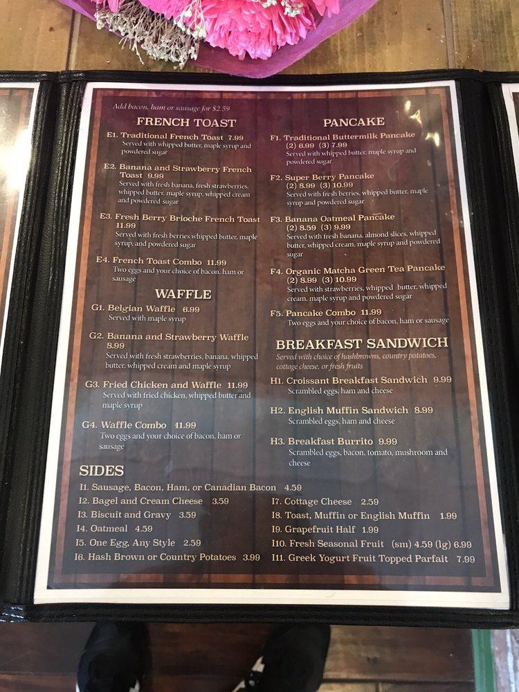 Menu at 833 Brick Cafe, Livermore