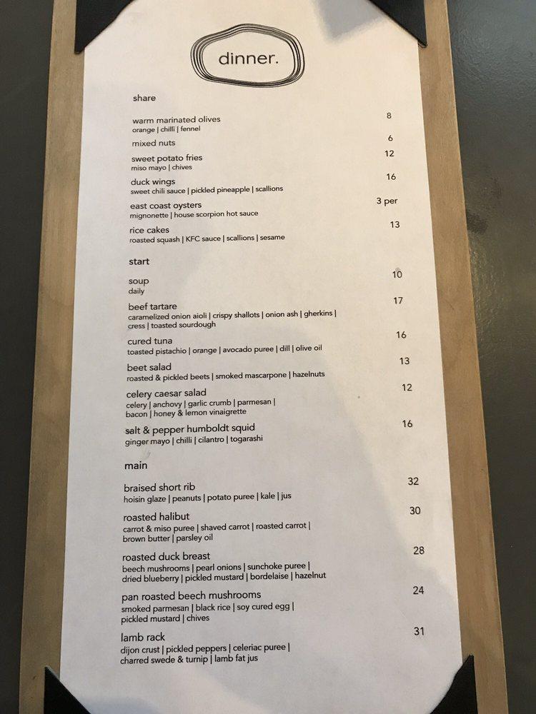 Menu at Bolete Restaurant And Catering, St. Catharines