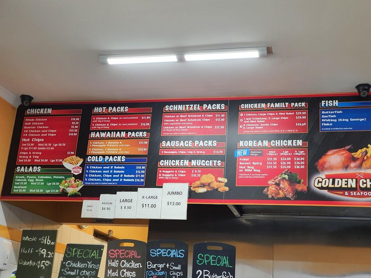 Menu at Golden Chicken And Seafood restaurant, Glenunga