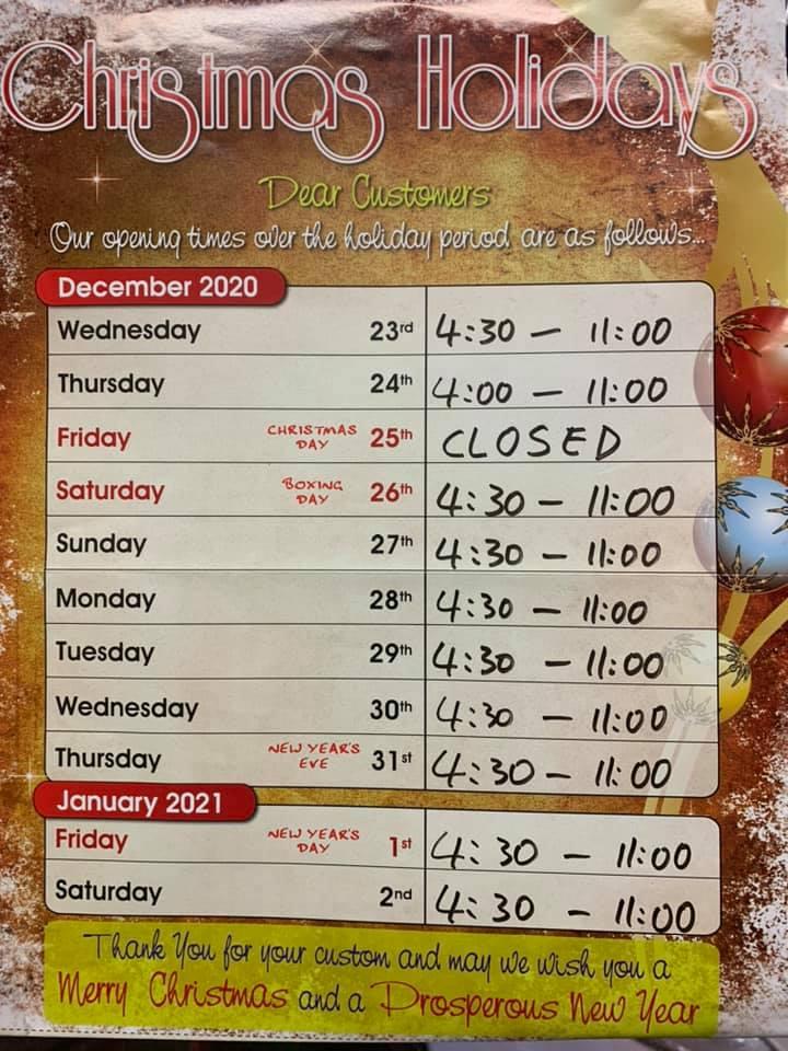 Menu at Hing Long fast food, Grays