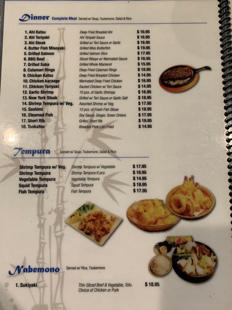 Menu at Kikuya Restaurant, Honolulu, 1315 N King St