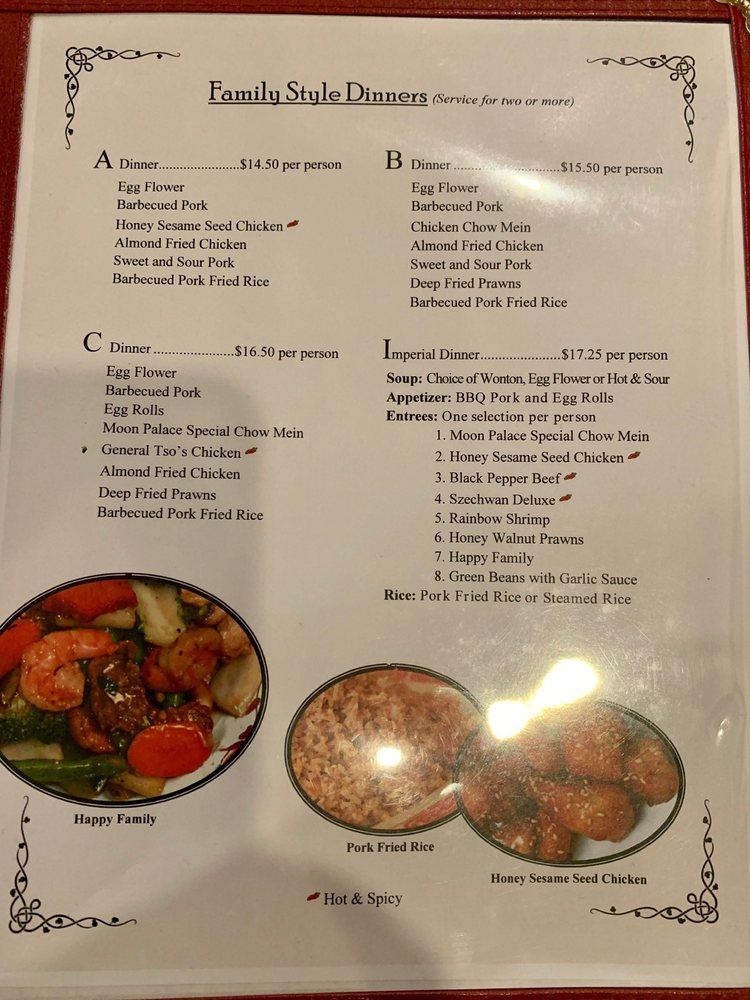 Menu at Moon Palace pub & bar, Sequim