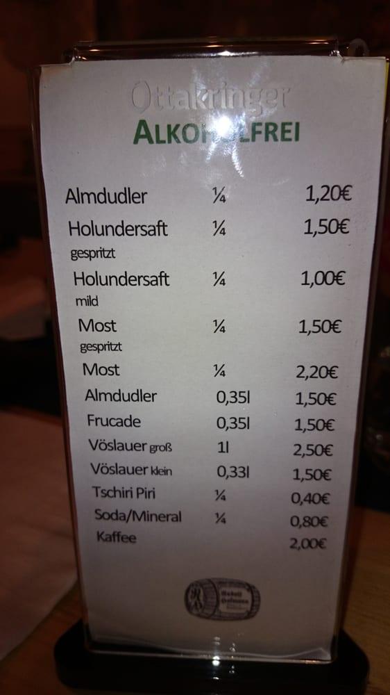 Speisekarte von Rudolf Hofmann pub & Bar, Baden, Waldgasse 24