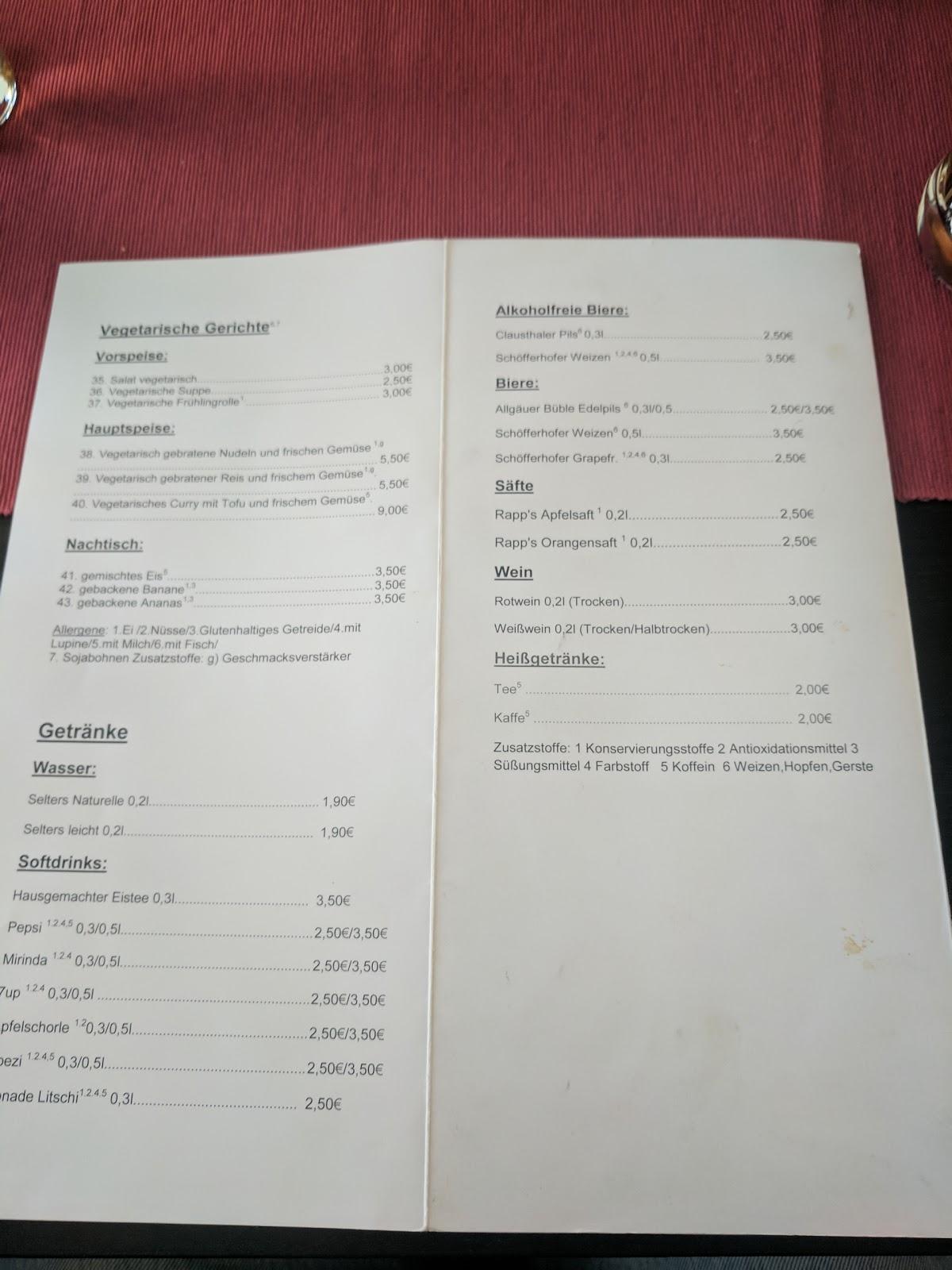 Speisekarte von Dao's Kitchen Vietnamese Food restaurant, Mainz