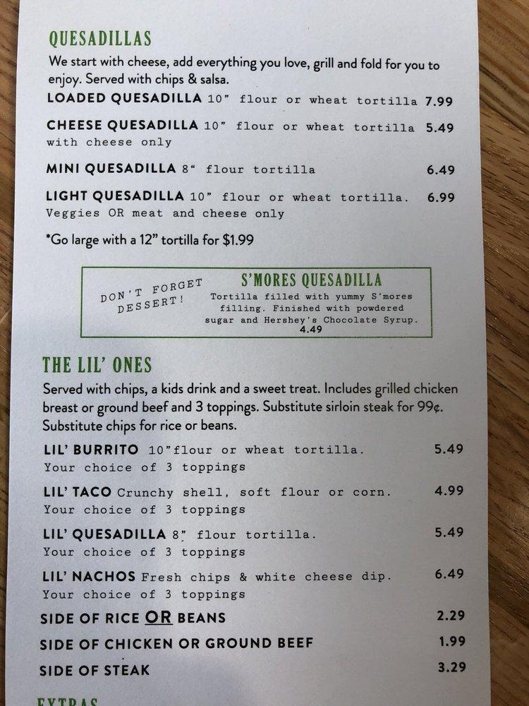 Menu at Surcheros Fresh Mex restaurant, Moultrie