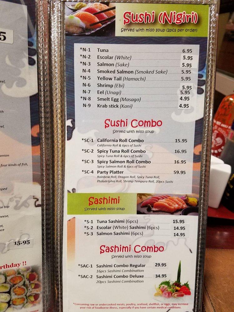 Menu at I Sushi & Teriyaki restaurant, DuPont
