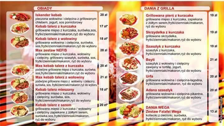 Menu at Nefis Kebab & Grill restaurant, Otwock