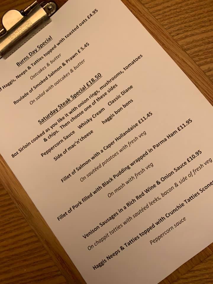 Menu at The Swan - Kingholm Quay pub & bar, Dumfries