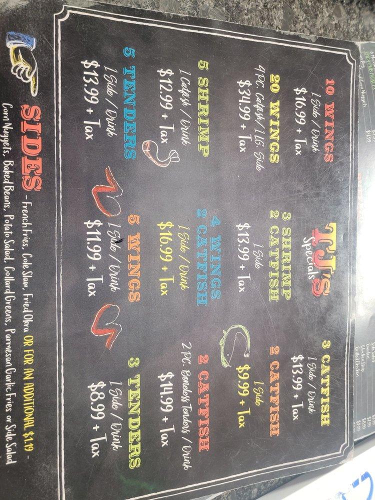 Menu at Tjs Catfish & Wings & BBQ, Arlington