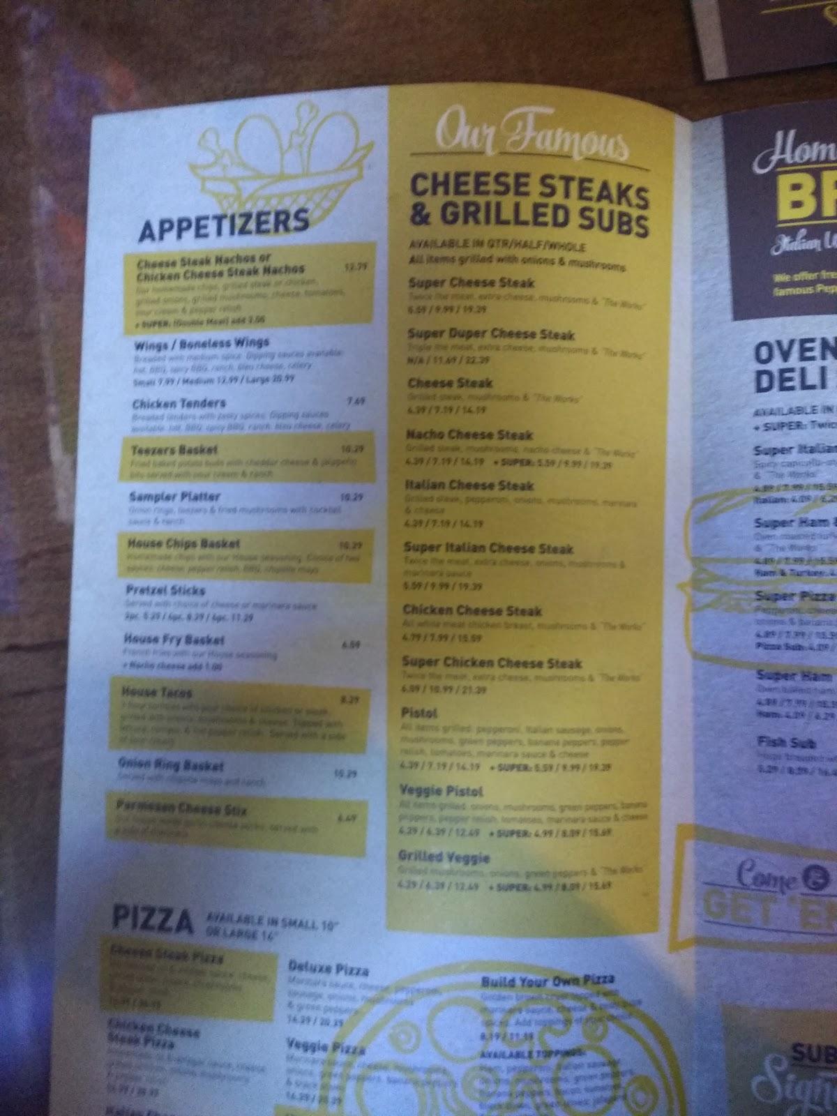 Menu at Submarine House pub & bar, Huber Heights, Taylorsville Rd