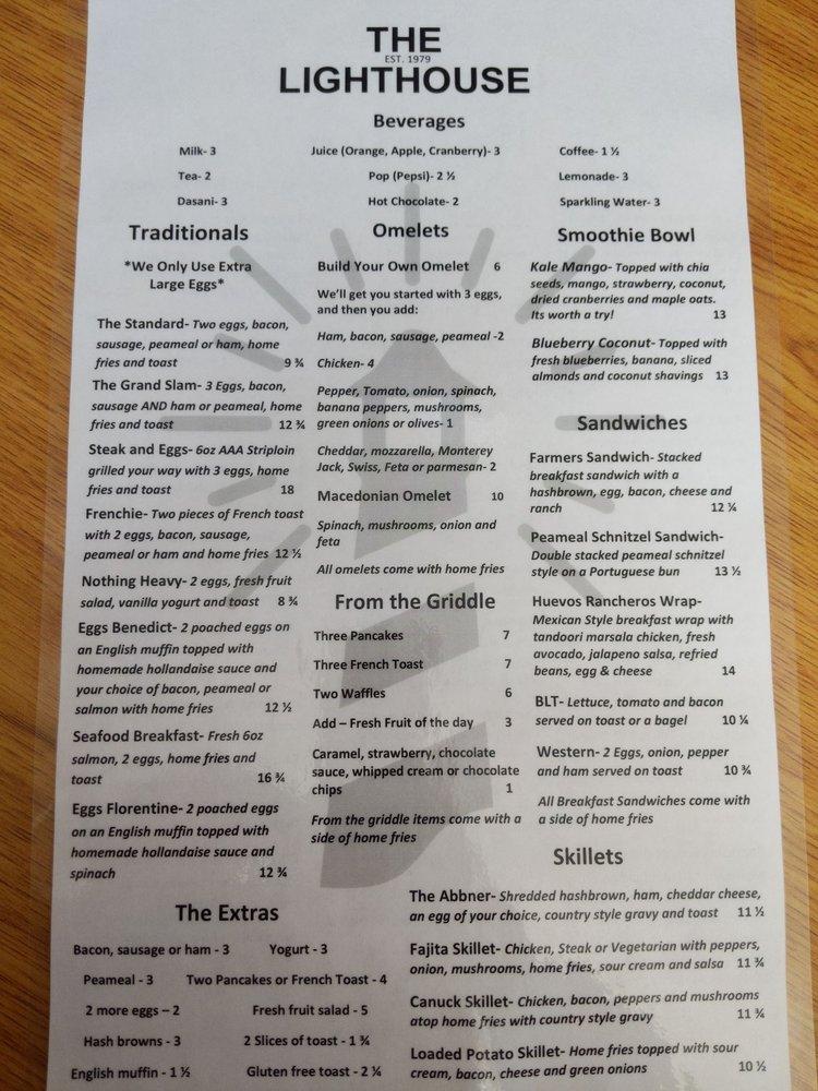 Menu at The Lighthouse Restaurant, Southampton, 199 High St