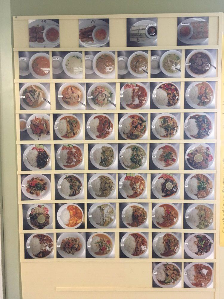 Menu at Cambodiana Restaurant, Kingston