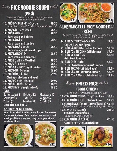 Menu at PHO KC Vietnamese Restaurant, Glendale, N 59th Ave #130