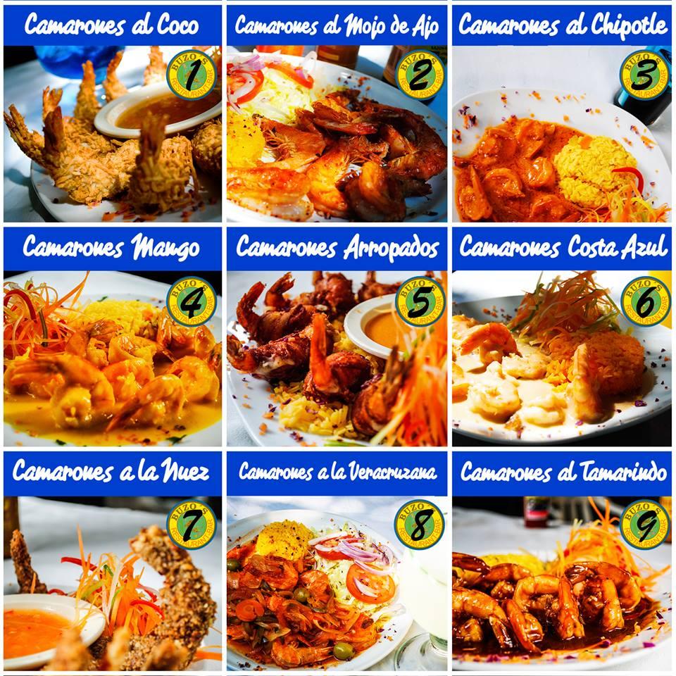 Menu at Buzo's Restaurant-Bar, Playa del Carmen