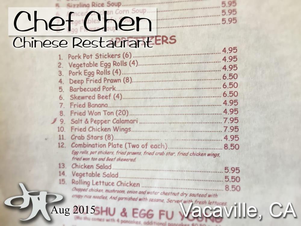 Menu at Chef Chen's Chinese Restaurant, Vacaville