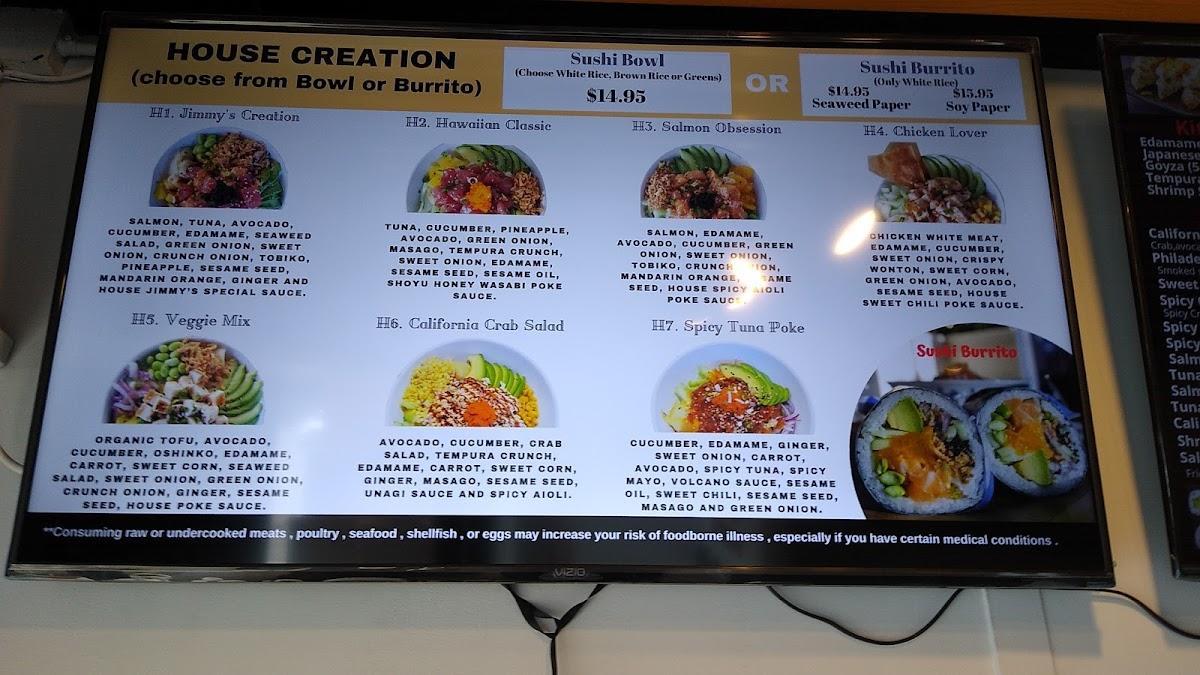 Menu at Poke Burrito Elmhurst restaurant, Elmhurst