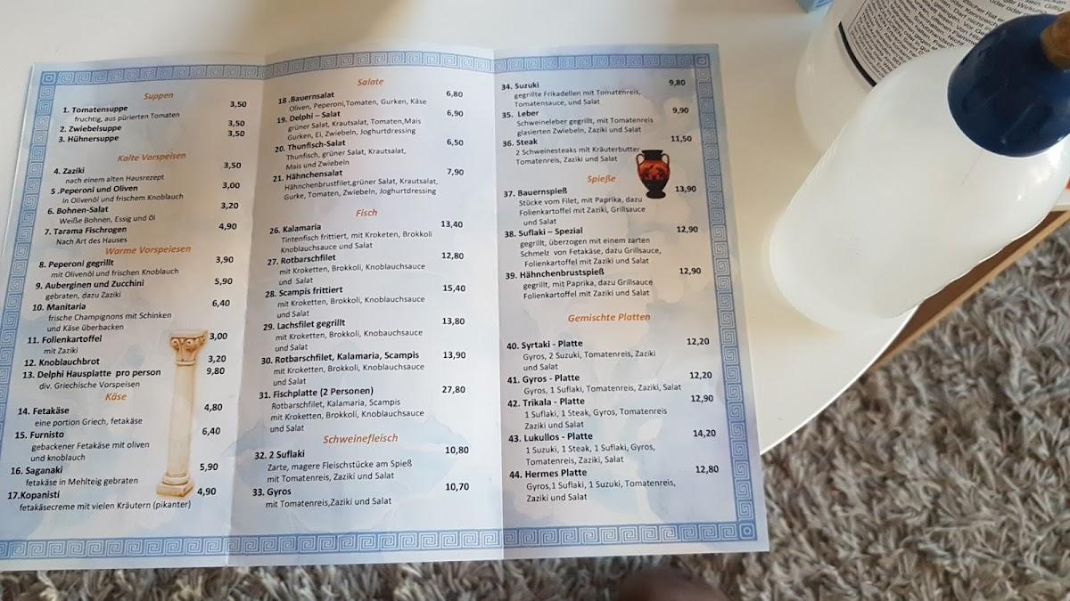 Speisekarte von Restaurant Delphi, Bremerhaven