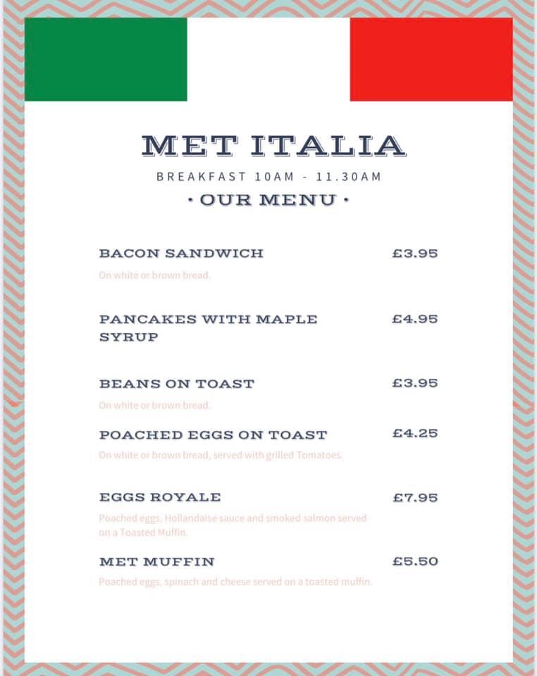 Menu at The Met pub & bar, Ventnor, Esplanade